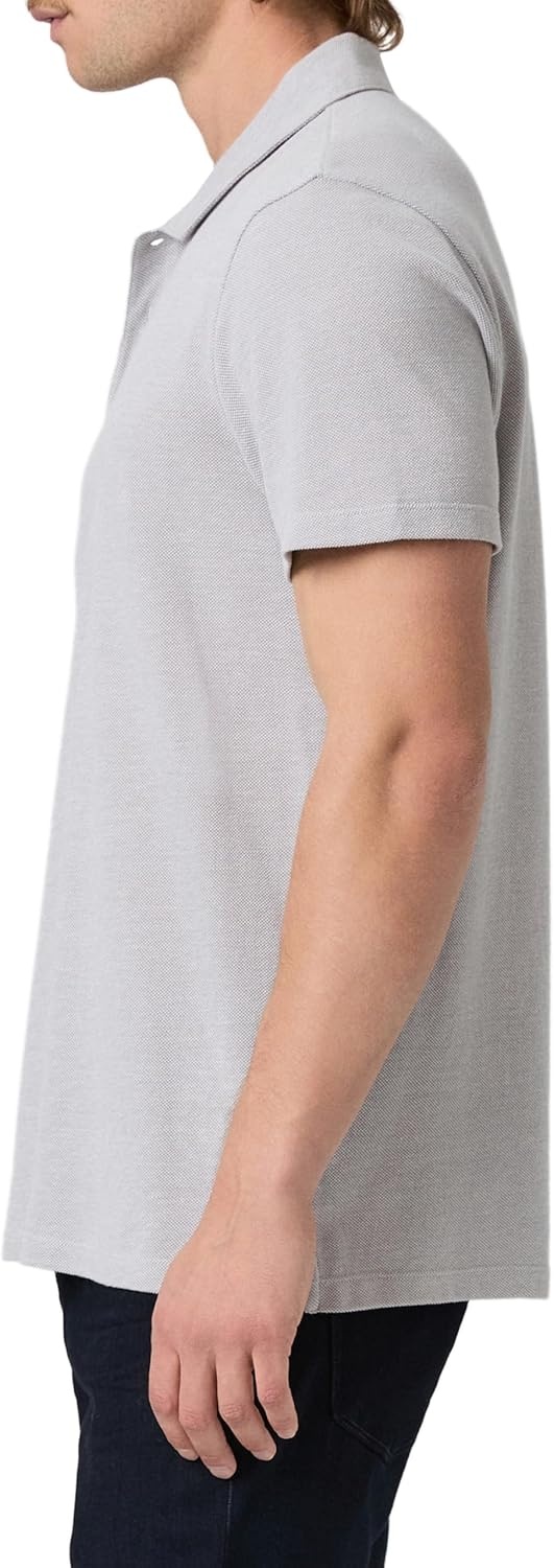 Paige Men’s Demille Polo(Light Grey Combo) - PAIGE Denim