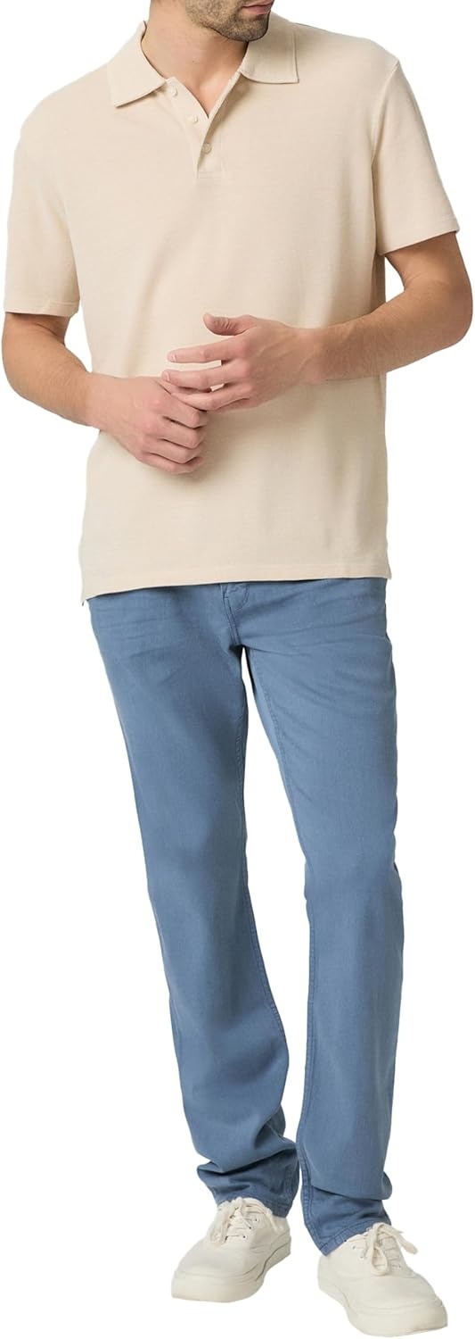 Paige Men’s Demille Polo(Pale Khaki Combo) - PAIGE Denim
