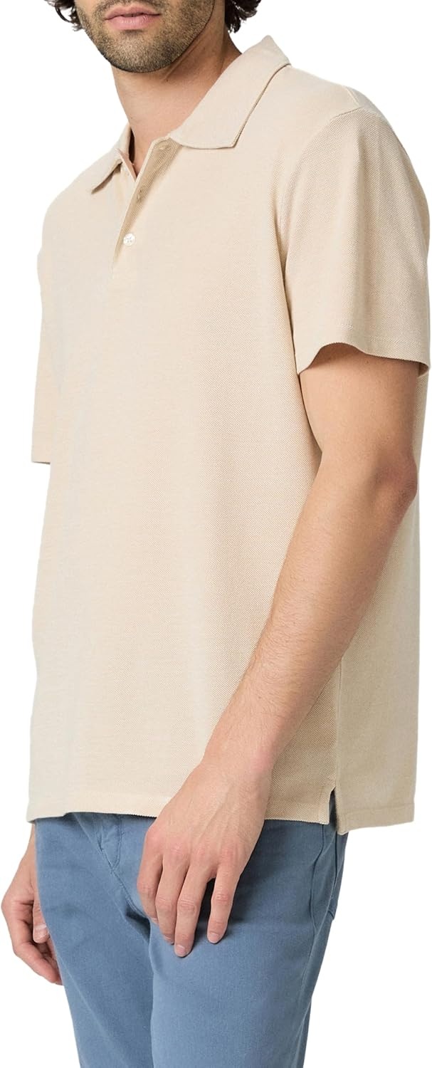 Paige Men’s Demille Polo(Pale Khaki Combo) - PAIGE Denim