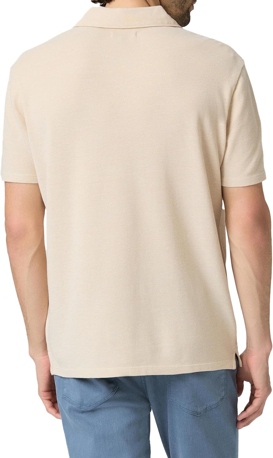 Paige Men’s Demille Polo(Pale Khaki Combo) - PAIGE Denim