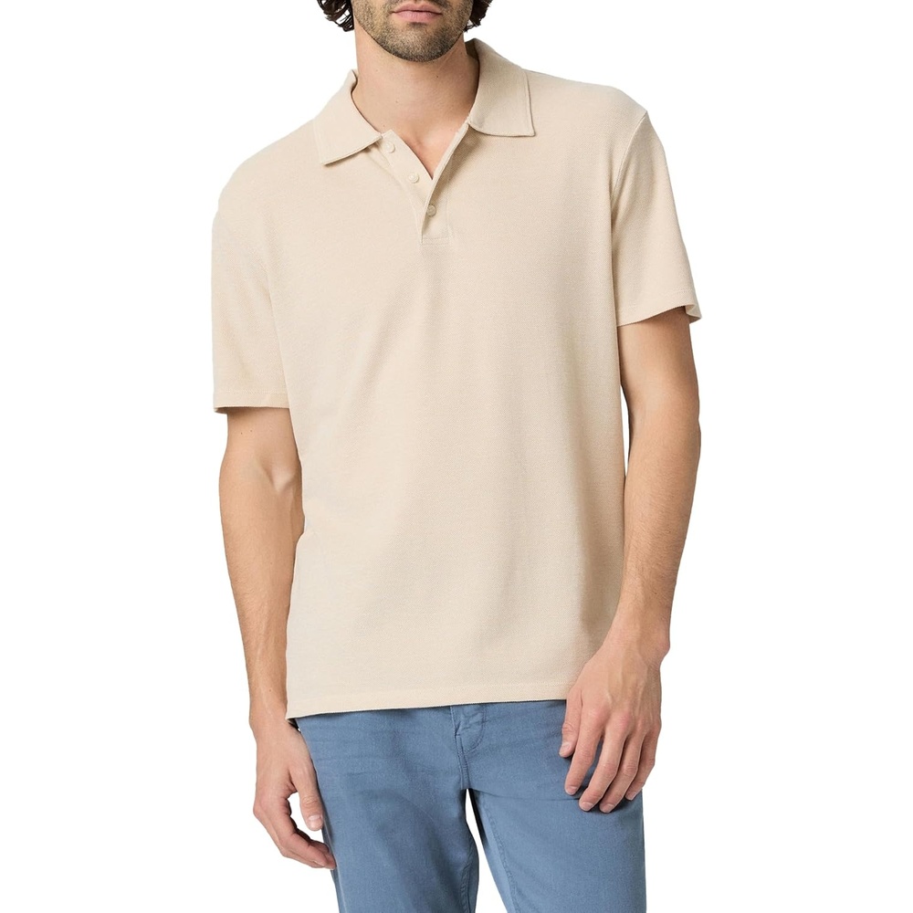 Paige Men’s Demille Polo(Pale Khaki Combo) - PAIGE Denim